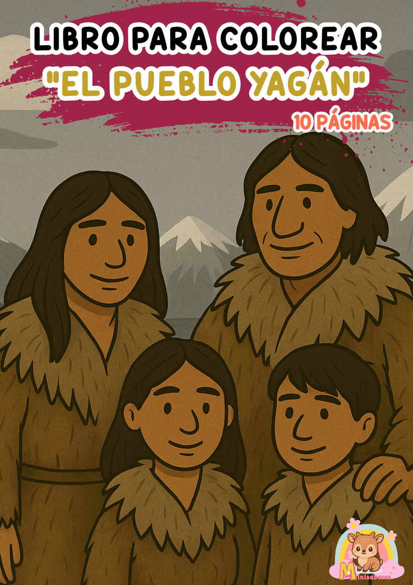 Libro para colorear - Pueblo Yagán – Minisaberes