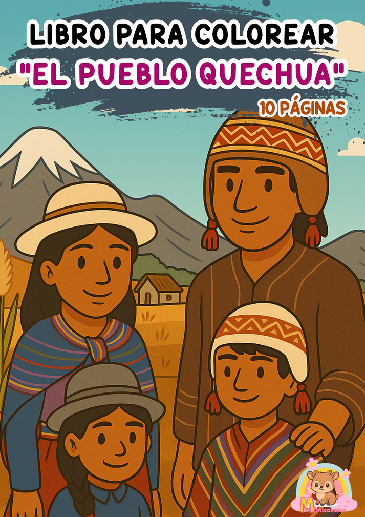Libro para colorear - Pueblo Quechua – Minisaberes