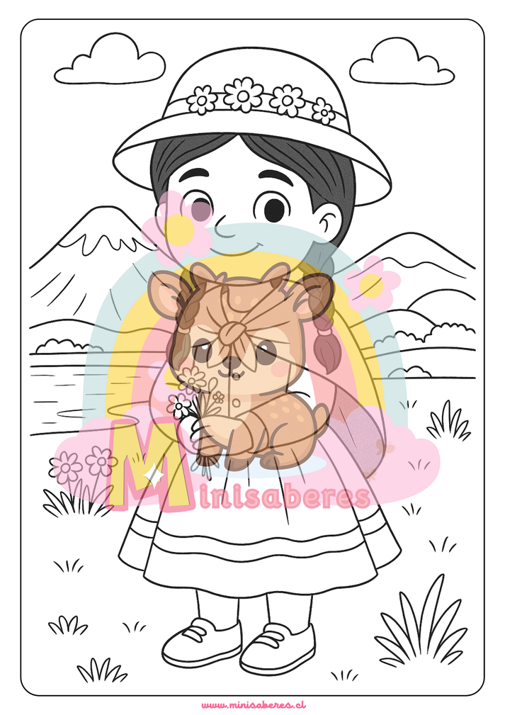 Libro para colorear - Pueblo Quechua – Minisaberes