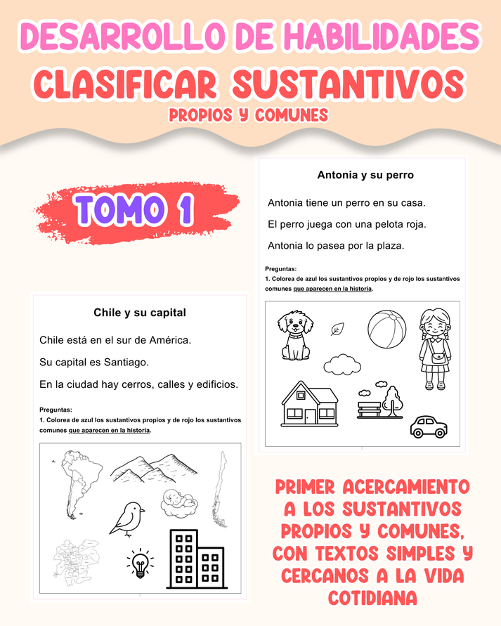 PACK Desarrollo de habilidades: Clasificar sustantivos propios y comun ...