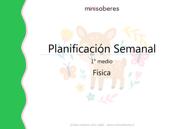 Planificación Física 1° Medio | Incluye adaptaciones NEE - Minisaberes