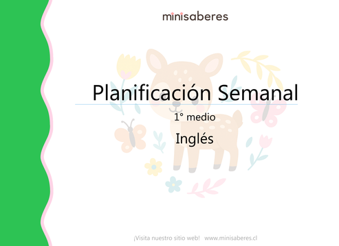 Planificación Inglés 1° Medio | Incluye adaptaciones NEE - Minisaberes