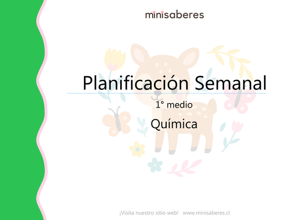 Planificación Química 1° Medio | Incluye adaptaciones NEE - Minisabere ...