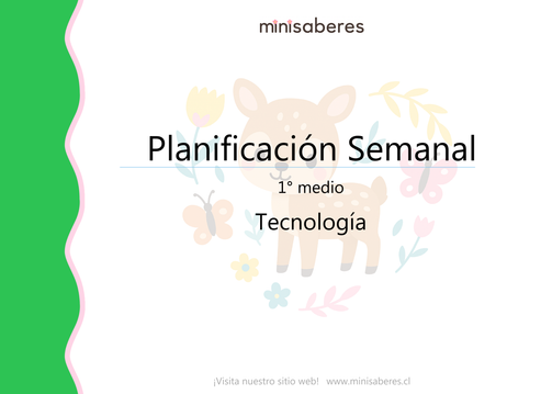 Planificación Tecnología 1° Medio | Incluye adaptaciones NEE - Minisab ...